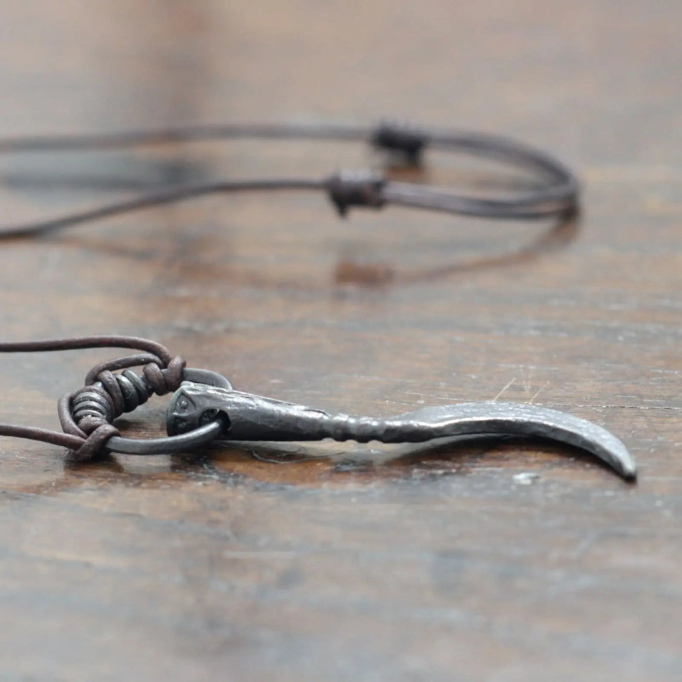 Forged Iron Sickle Pendant – Taitaya Forge