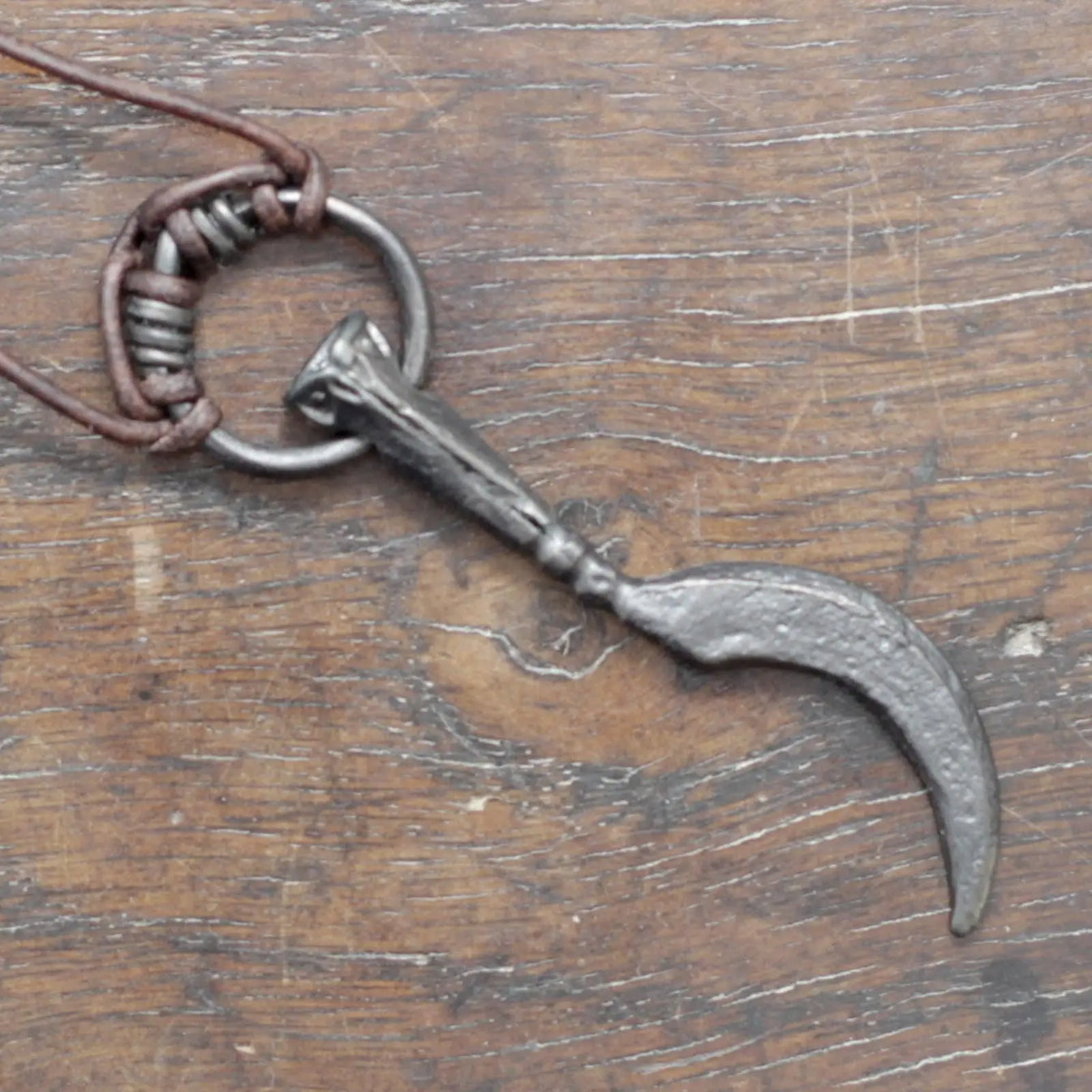 Forged Iron Sickle Pendant – Taitaya Forge