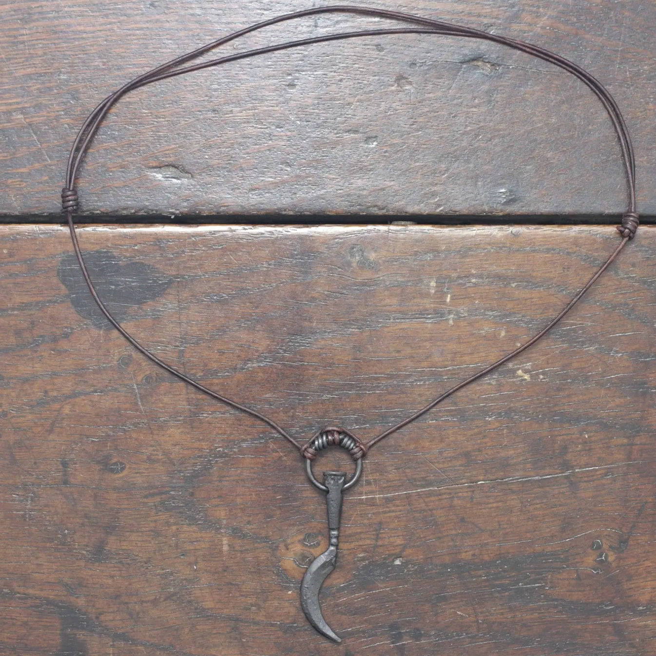 Forged Iron Sickle Pendant – Taitaya Forge