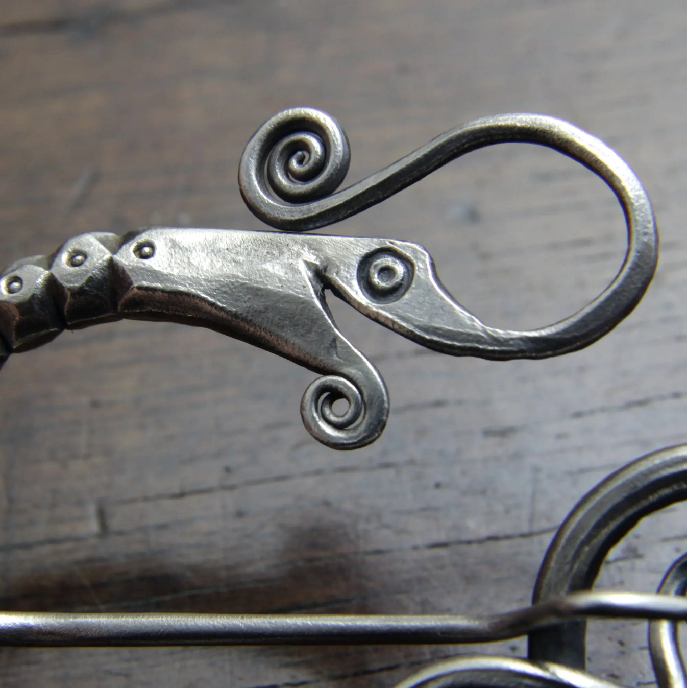 Silver Viking Dragon Pennanular Brooch – Taitaya Forge