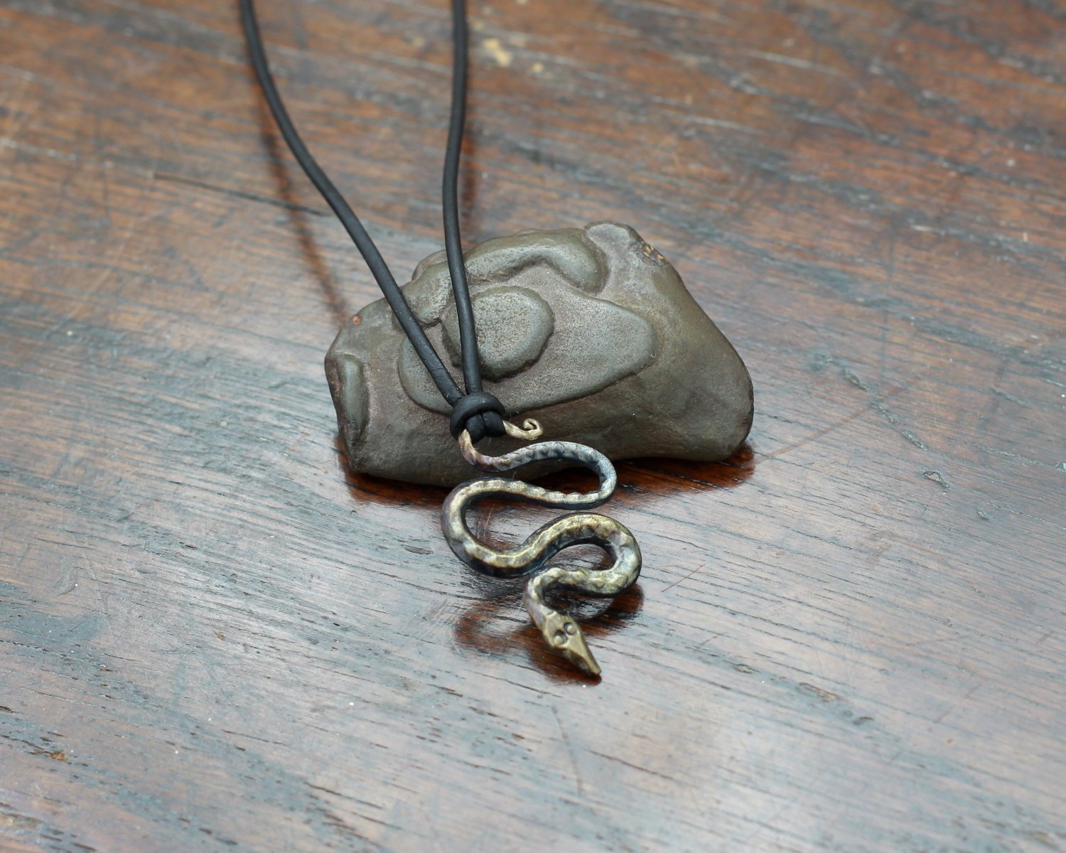 Small Iron Snake Pendant – Taitaya Forge